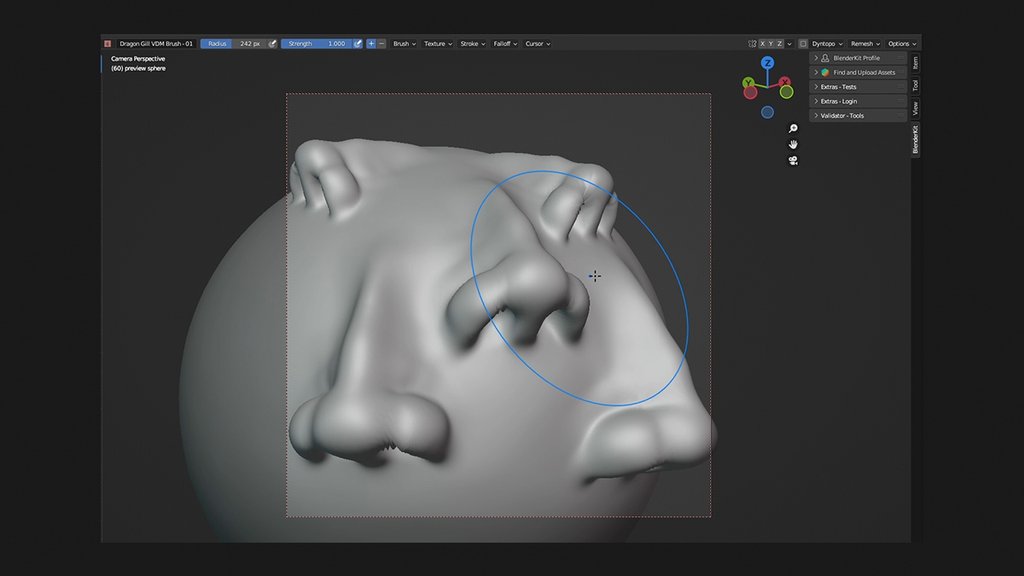 BlenderKit | Vector Displacement Mesh Brushes: explanation, step by step tutorial and video