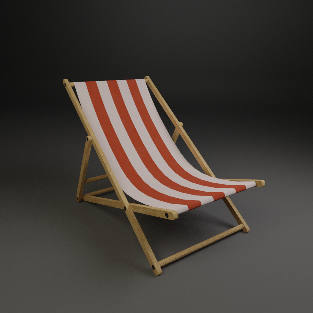Beach Folding Chair | FREE Commercial Buildings models | BlenderKit