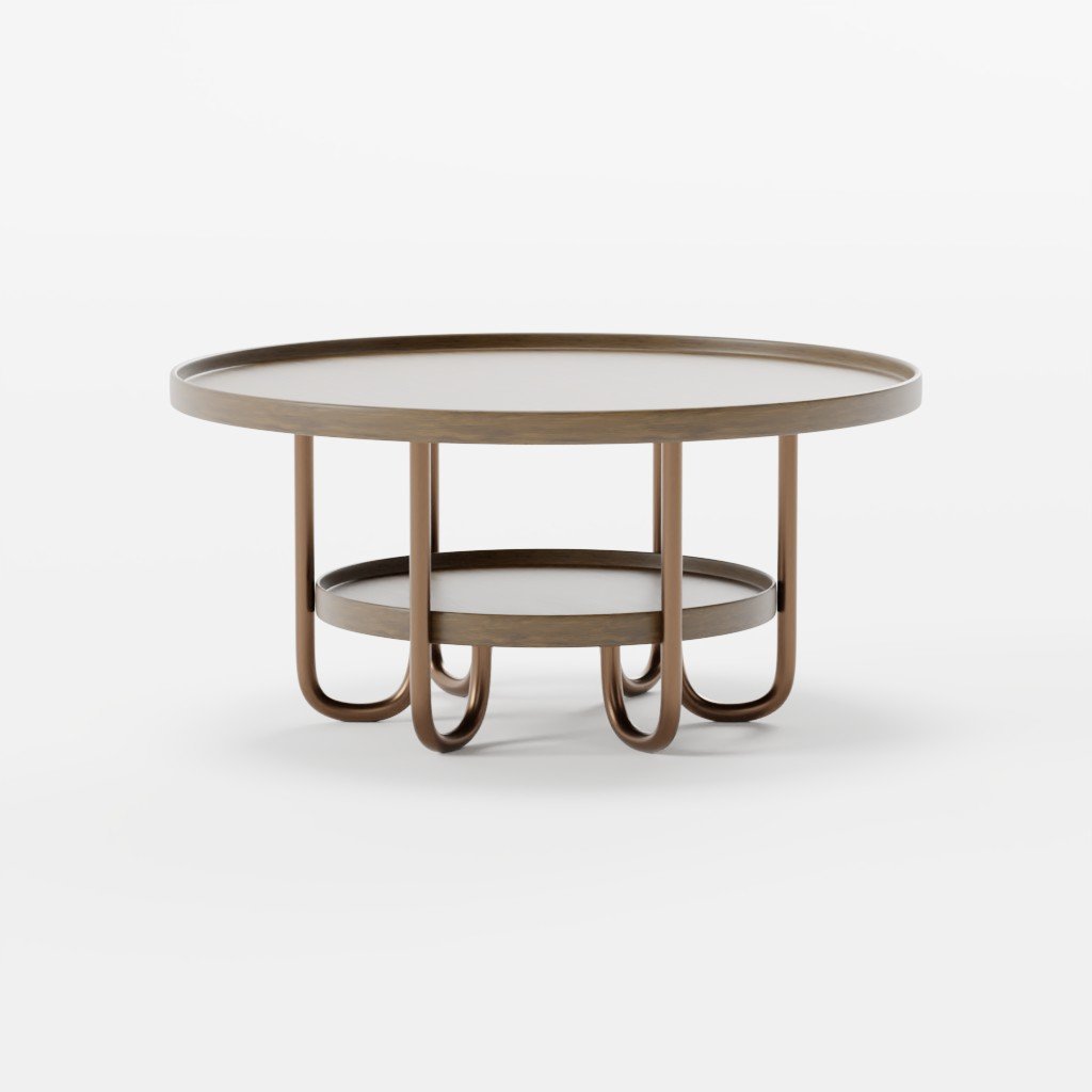 Circular double-layer coffee table | FREE Tables models | BlenderKit