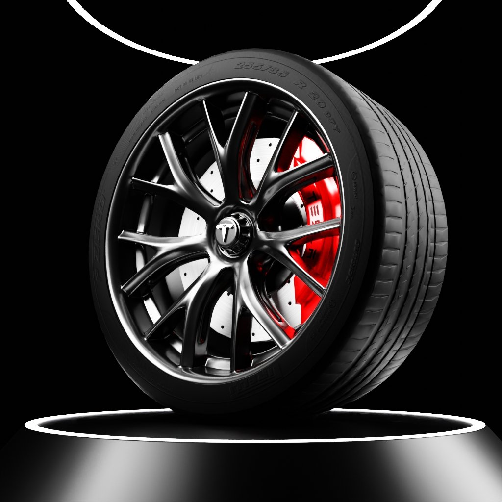 Tesla Tyre | FREE Vehicle Parts models | BlenderKit