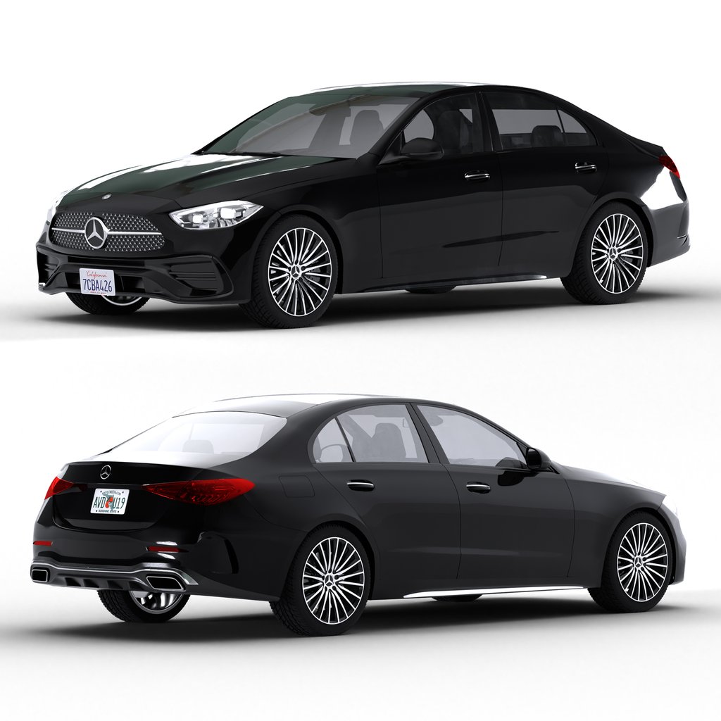Mercedes class C car | Modern Cars models | BlenderKit