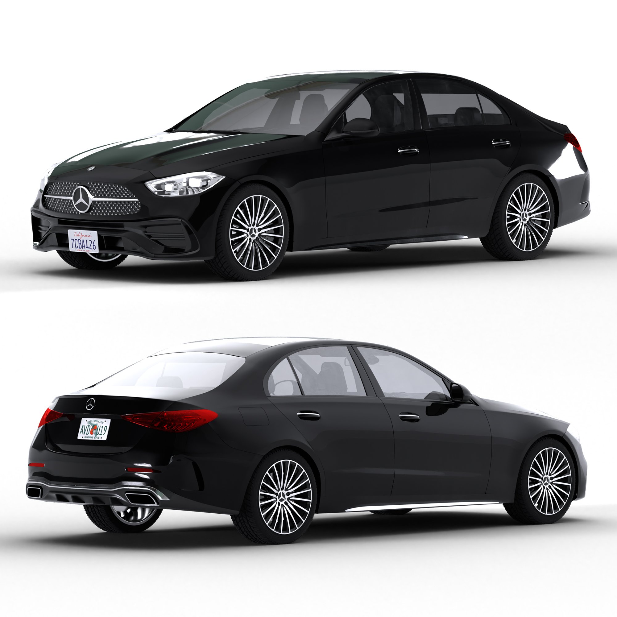 Mercedes class C car | Modern Cars models | BlenderKit