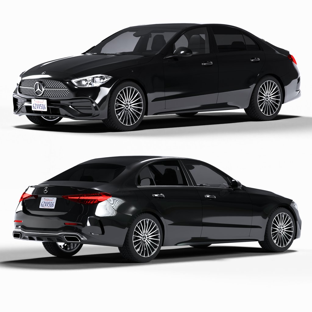Mercedes class C car | Modern Cars models | BlenderKit