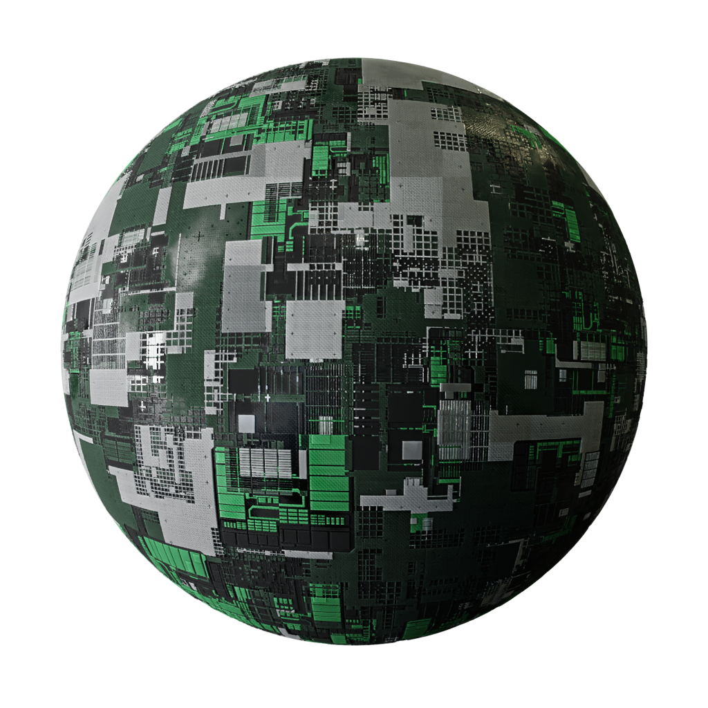 Chip set material | FREE tech materials | BlenderKit