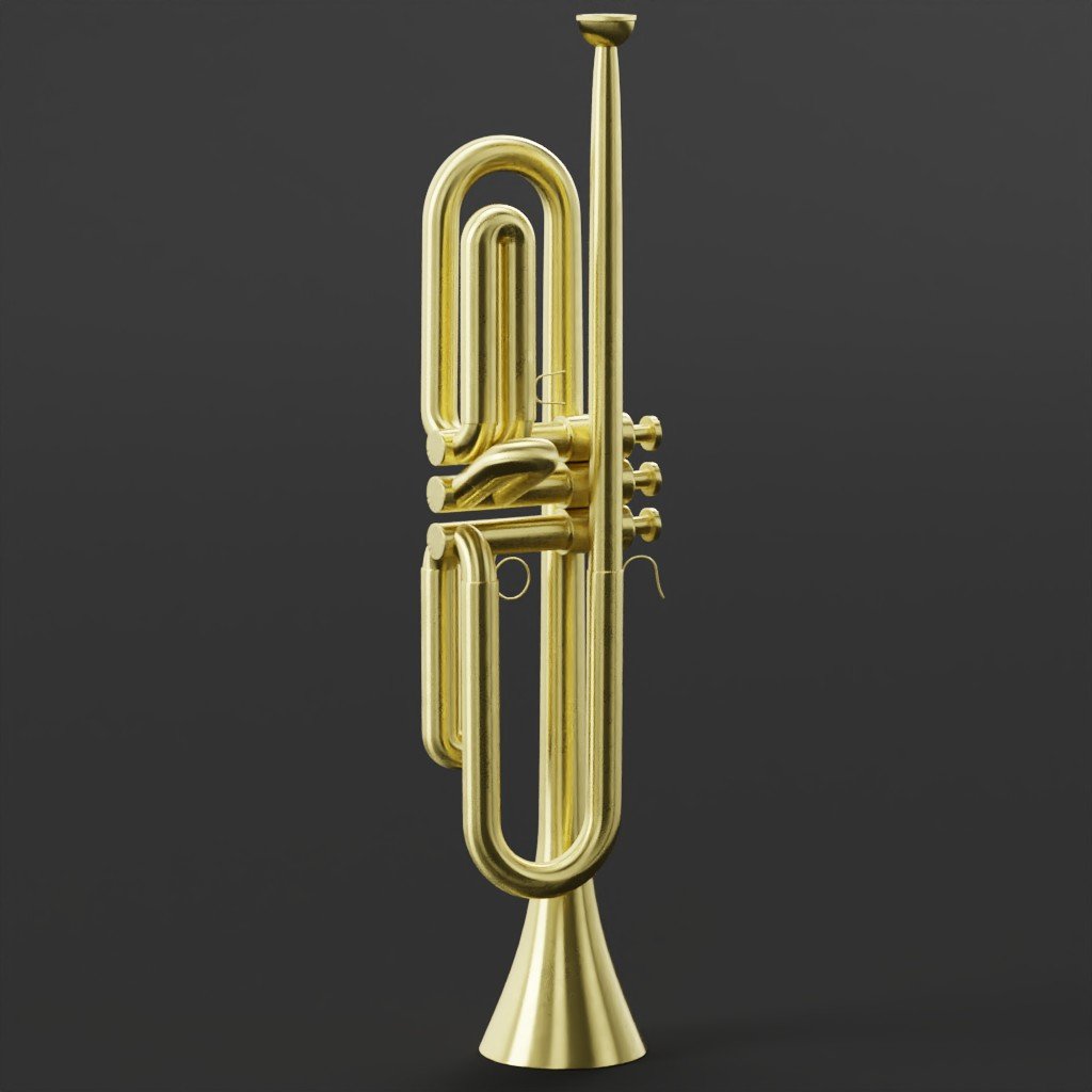 Trumpet | Musical Instruments models | BlenderKit