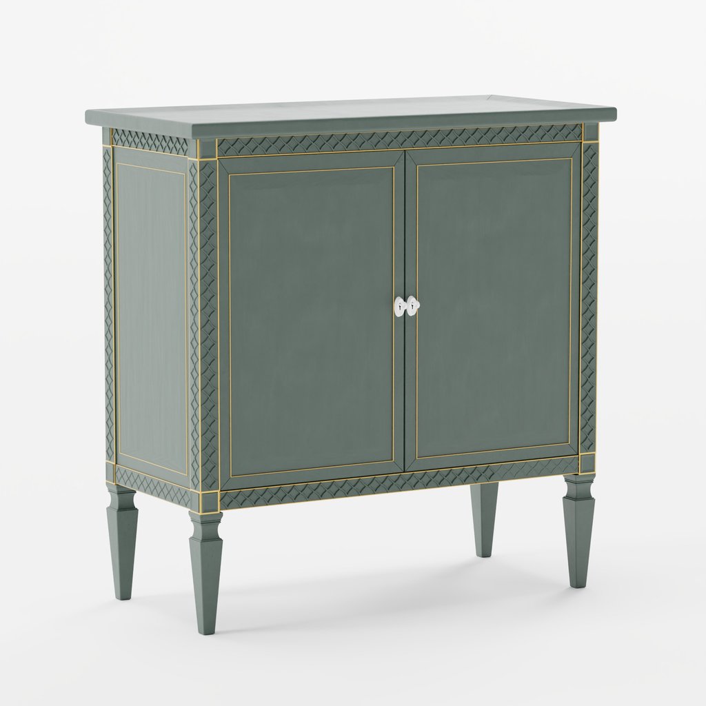 Charlston Two-door accent chest I | Sideboard & Drawers models | BlenderKit