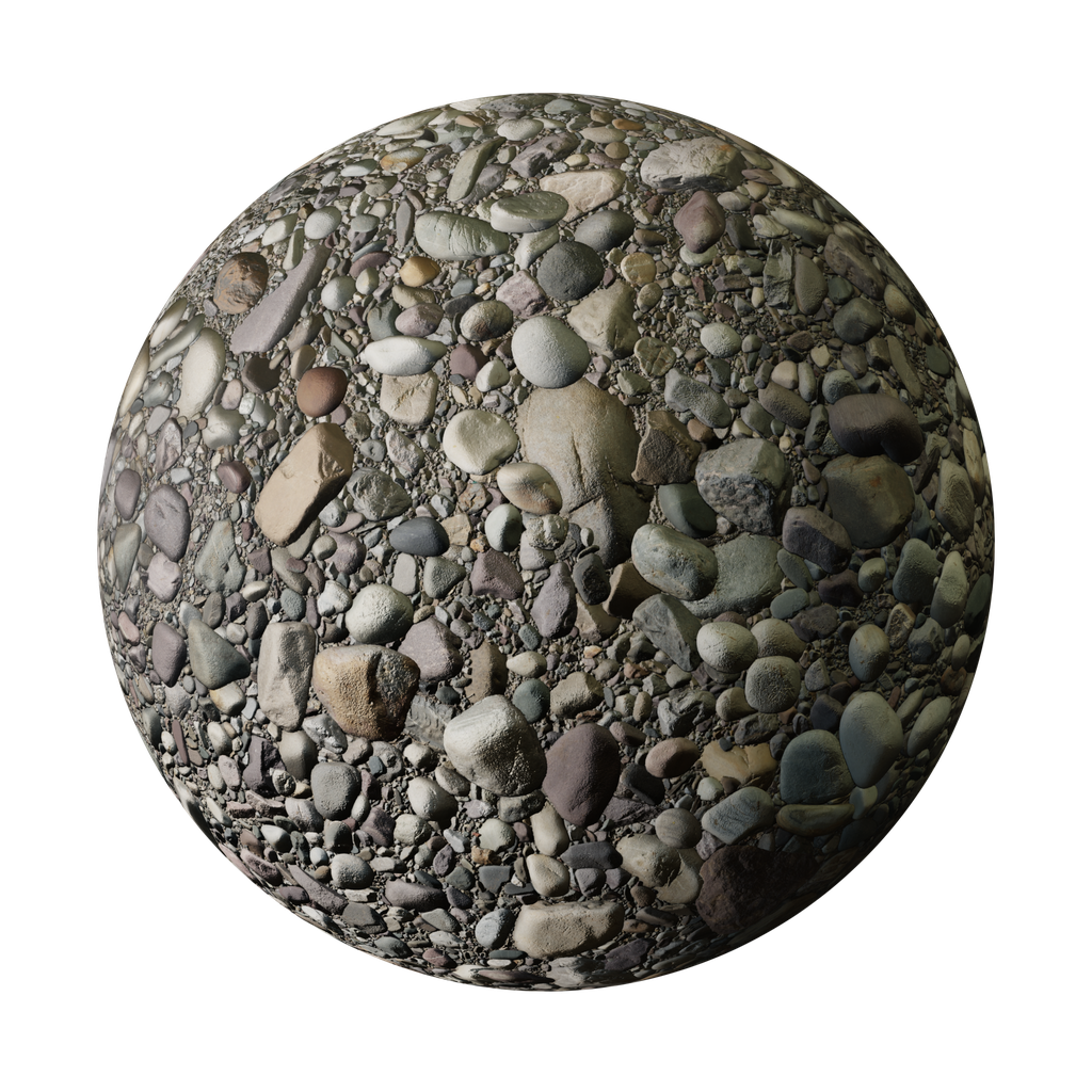 River Pebble Gravel | FREE stone materials | BlenderKit