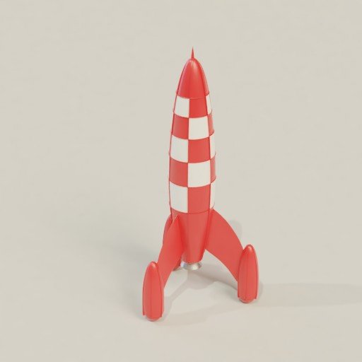 Tintin Rocket | FREE Spacecraft models | BlenderKit