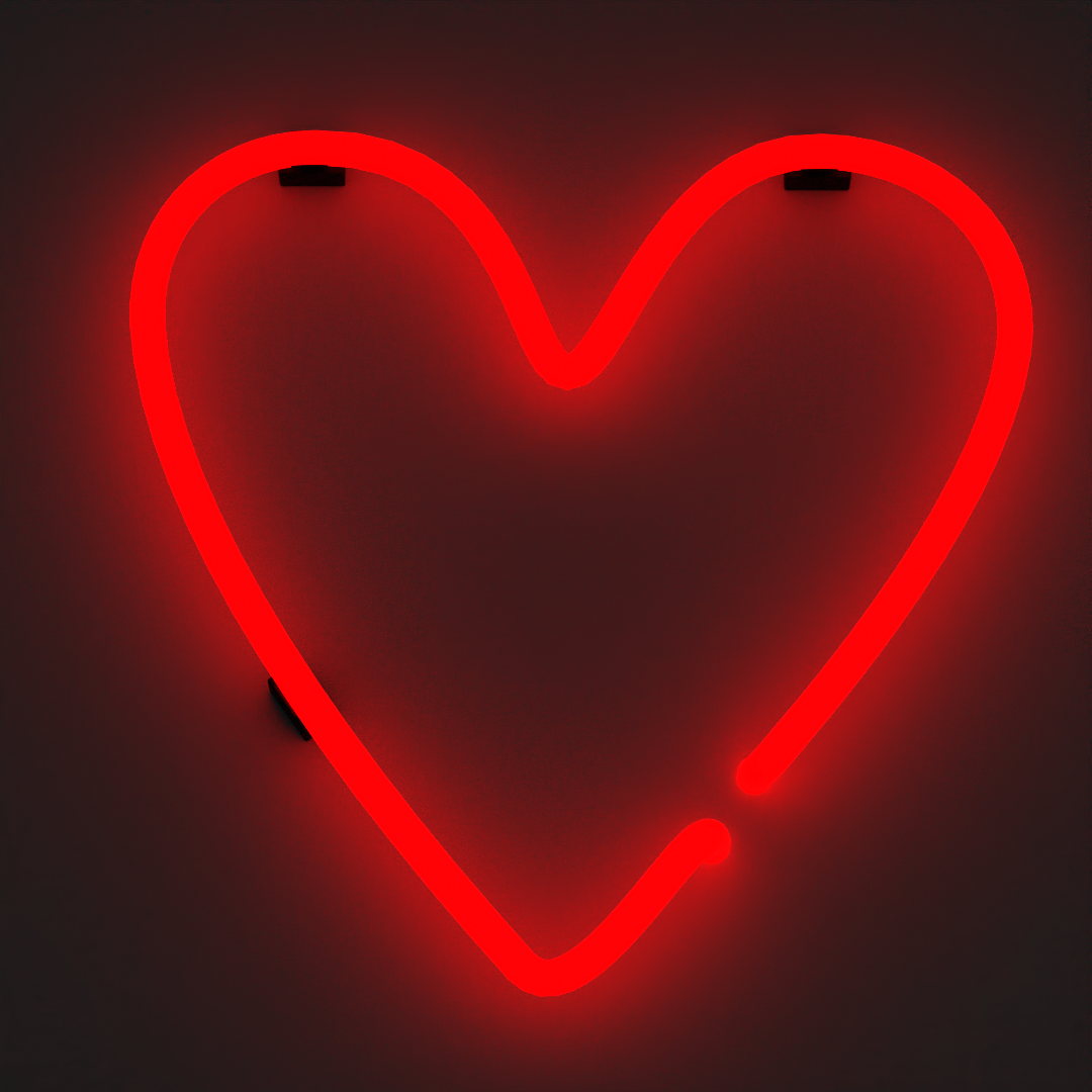 Love Red Neon Light Sign | Wall Light models | BlenderKit