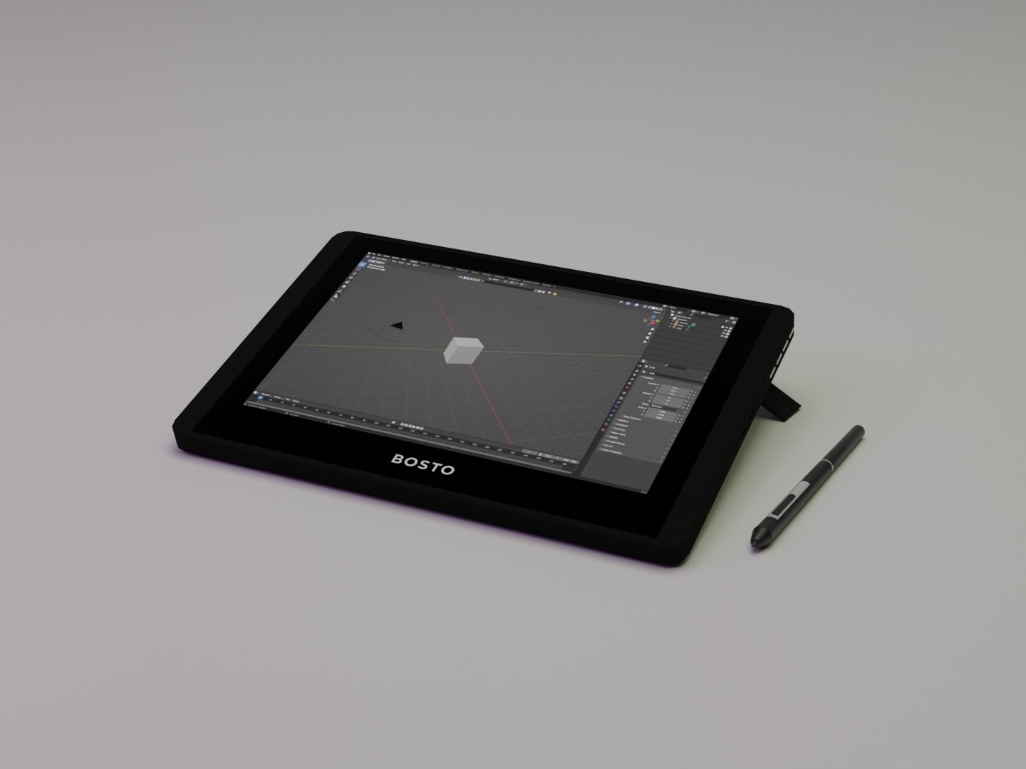 BOSTO graphic drawing tablet | Tablets models | BlenderKit