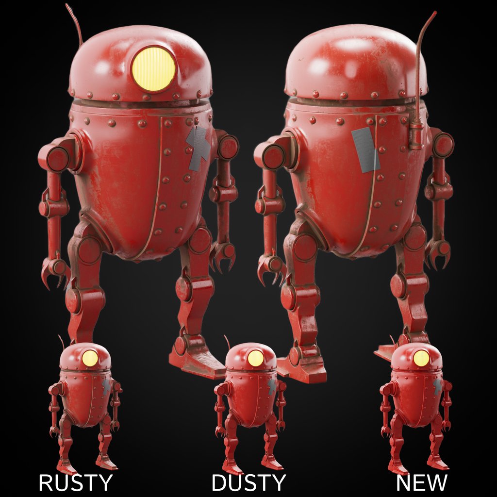 Monoeye circular robot | Monsters & Creatures models | BlenderKit