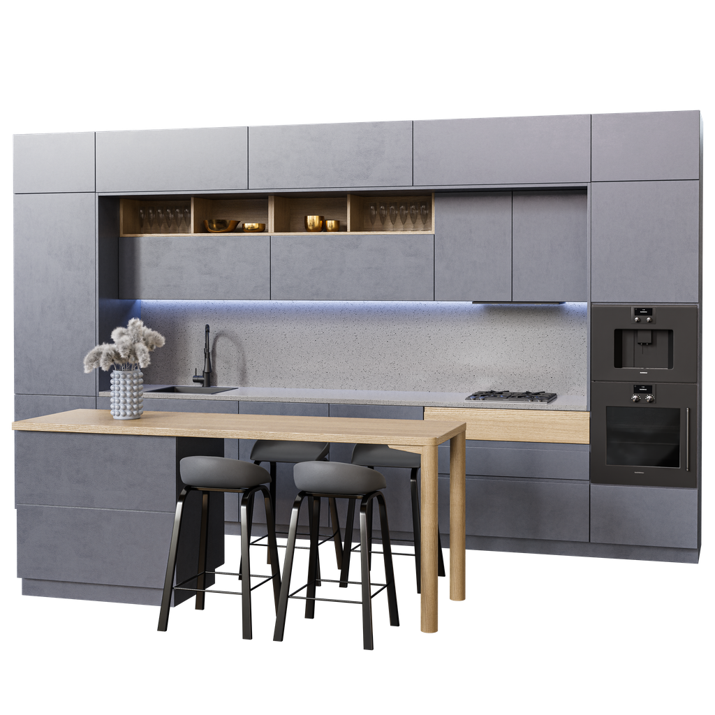 Kitchen modern74 | Kitchen Sets models | BlenderKit
