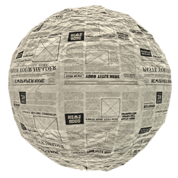 Newspaper Crumpled | FREE 3D paper materials | BlenderKit