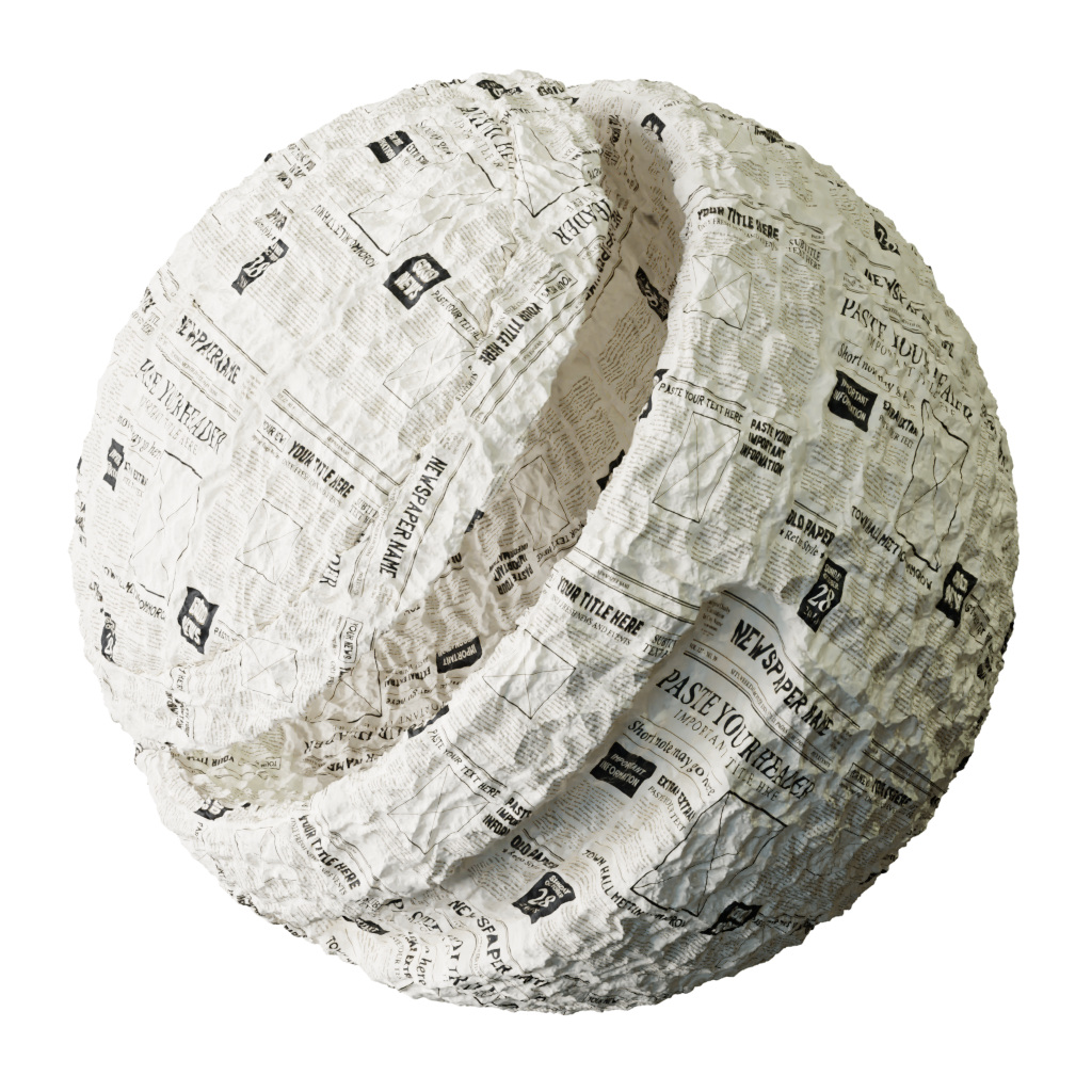 Newspaper Crumpled | FREE paper materials | BlenderKit