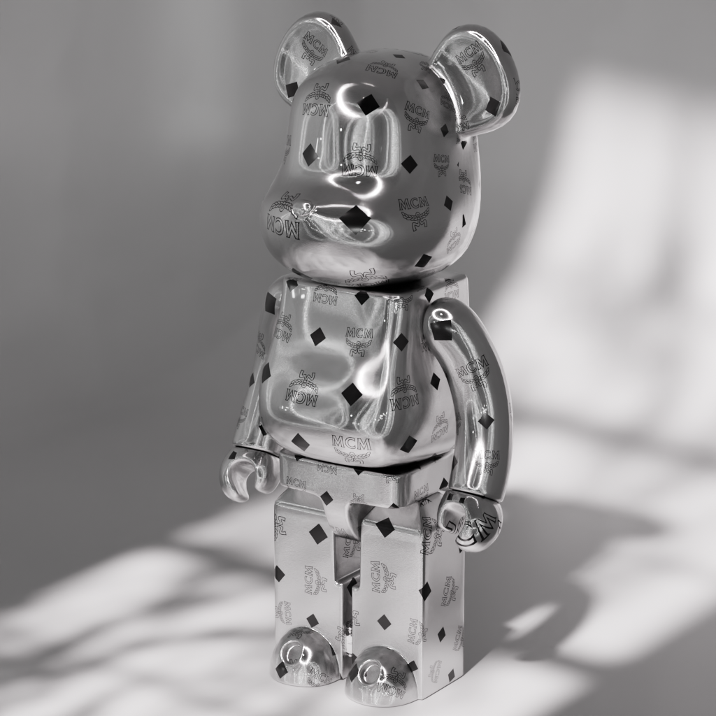 MCM Bear Brick Figurine | Interior Sculptures models | BlenderKit