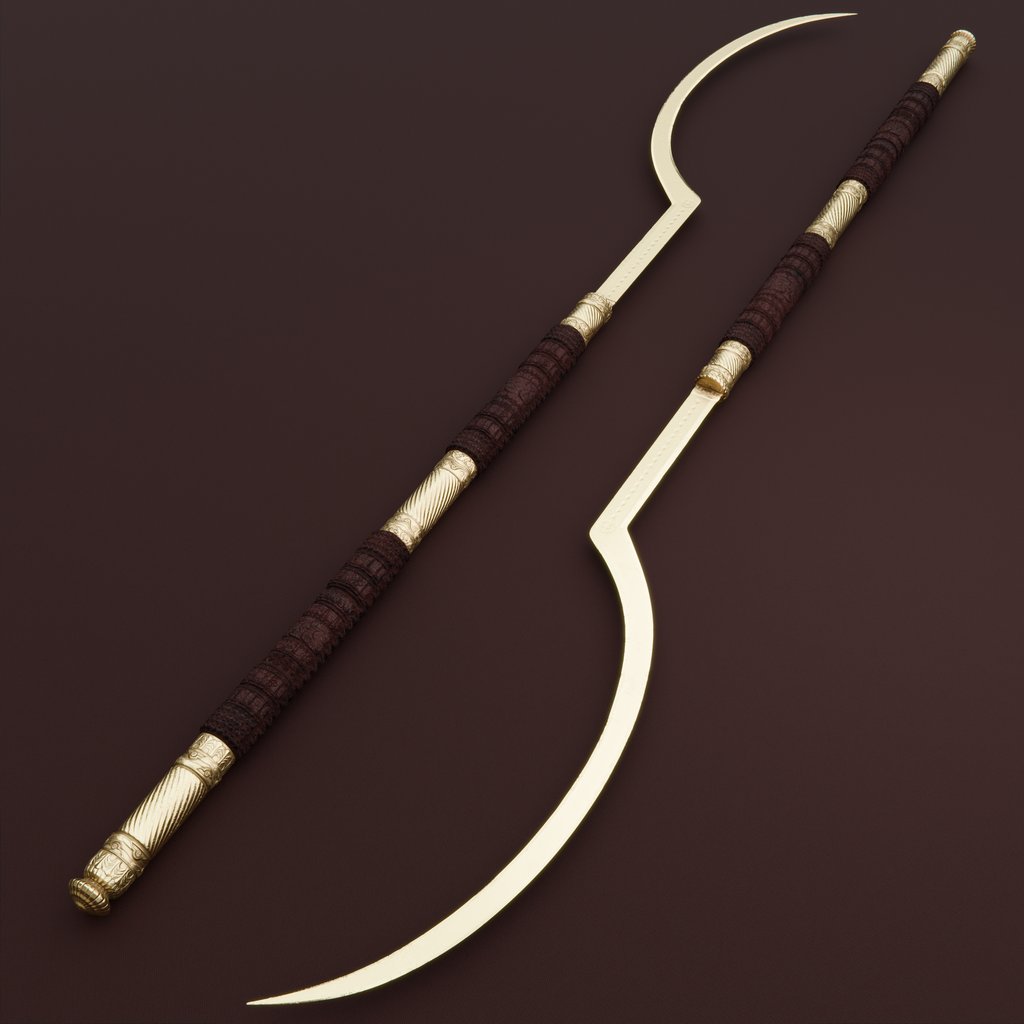 Gold Ceremonial Polearm | FREE Weapons & Armors models | BlenderKit