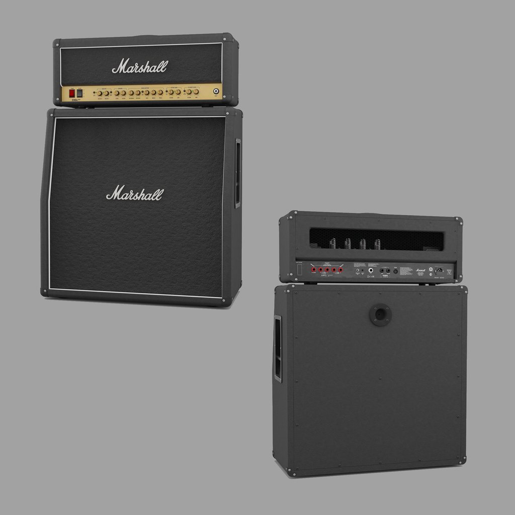 Marshall DSL100HR | FREE Music stages models | BlenderKit