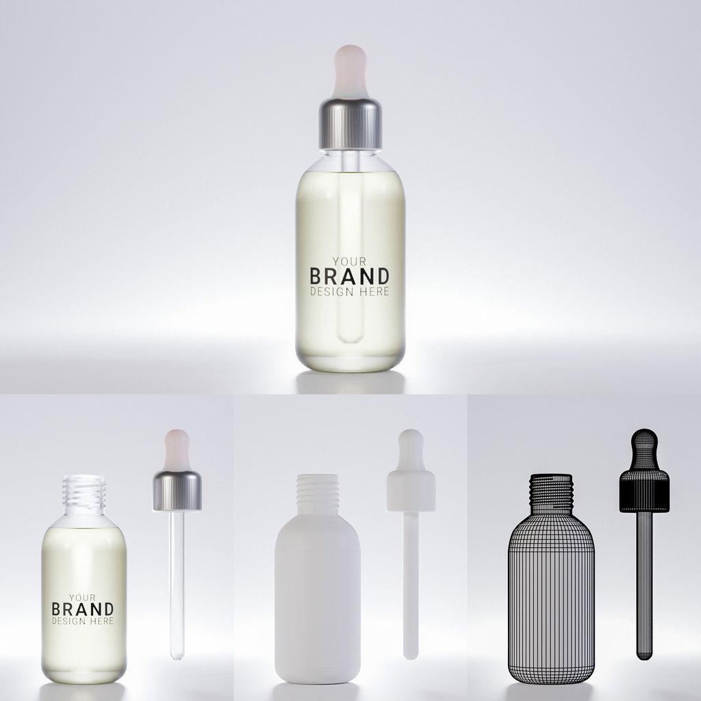 Cosmetic serum bottle | Containers models | BlenderKit