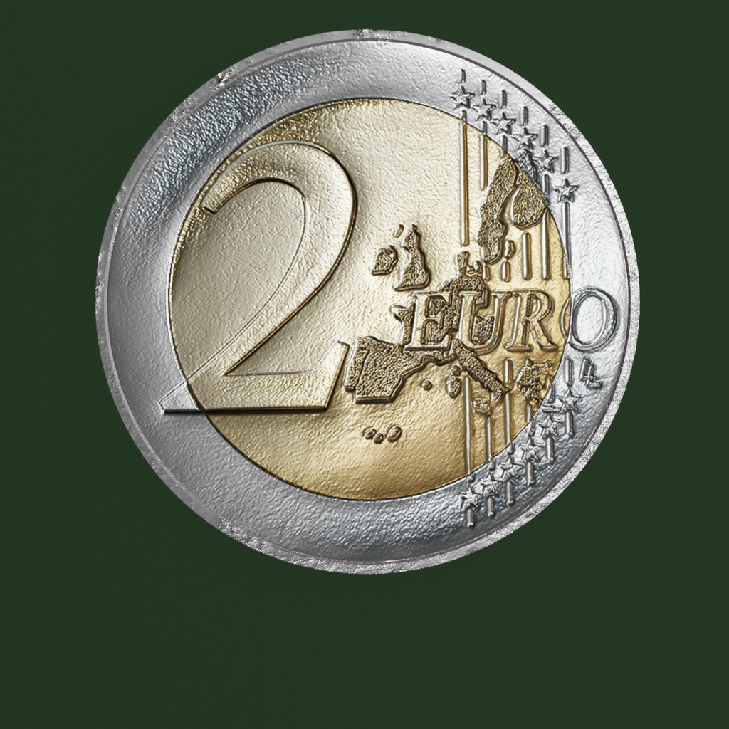 Euro Coin, 2 Euro | FREE Money models | BlenderKit
