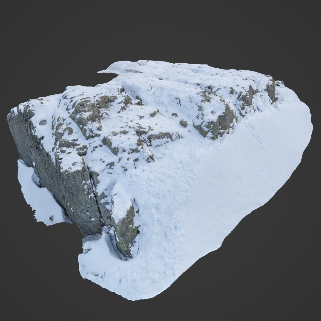 Snow Covered Rocks on Mountain | Terrains models | BlenderKit