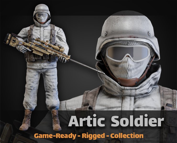 Artic Militay soldier character | FREE Military Characters models ...