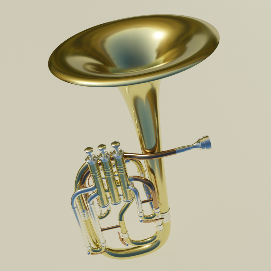 Tenor horn | Musical Instruments models | BlenderKit