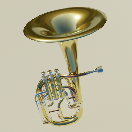 Tenor horn | Musical Instruments models | BlenderKit