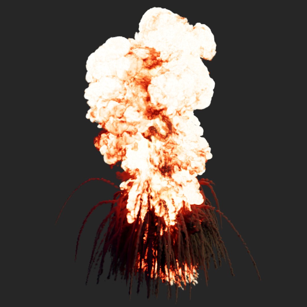 Ground explosion vdb | Smoke & Fire models | BlenderKit