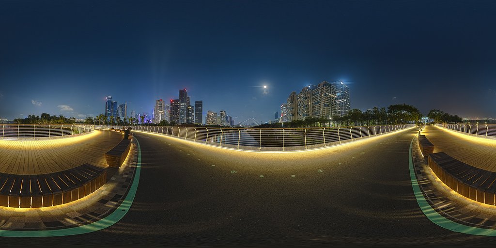 On the bridge at night | Nighttime Environments HDRis | BlenderKit