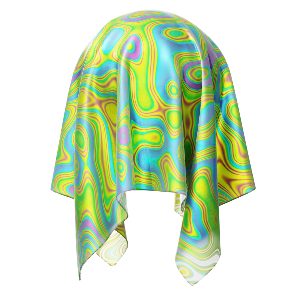 Procedural psychedelic silk | FREE fabric materials | BlenderKit