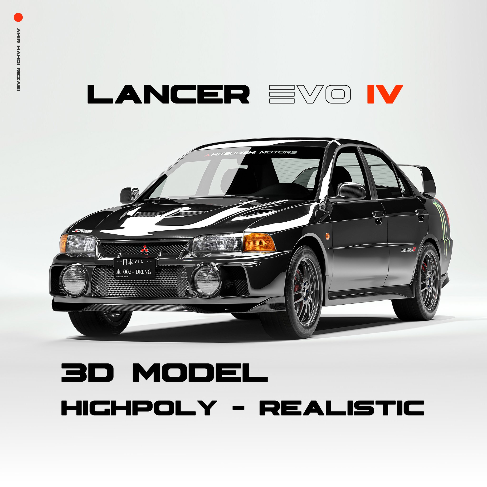Mitsubishi Lancer Evo 4 - Realistic | Luxury Cars models | BlenderKit