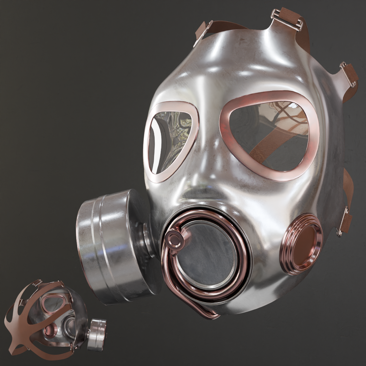 MK BaseMesh GasMask 016 | Historical Weapons models | BlenderKit