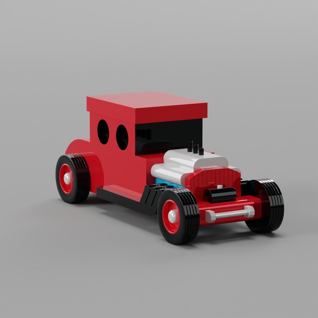 Wood Hotrod Toy | FREE Toys models | BlenderKit
