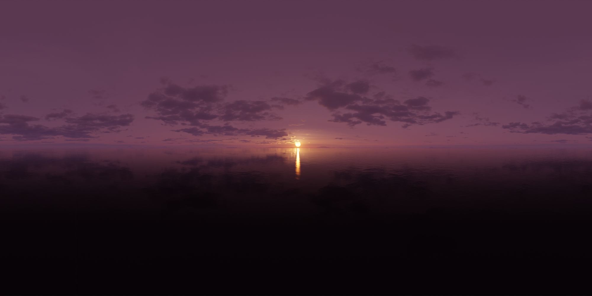 Pink Sunset Large Sun Nature | Nature HDRis | BlenderKit