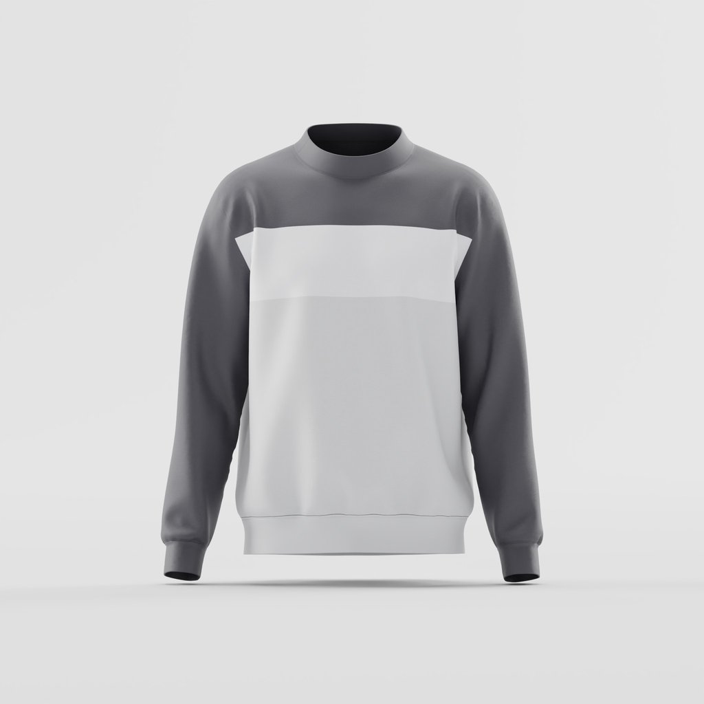 Urban Block Tri-Tone Crewneck | Man Clothing models | BlenderKit