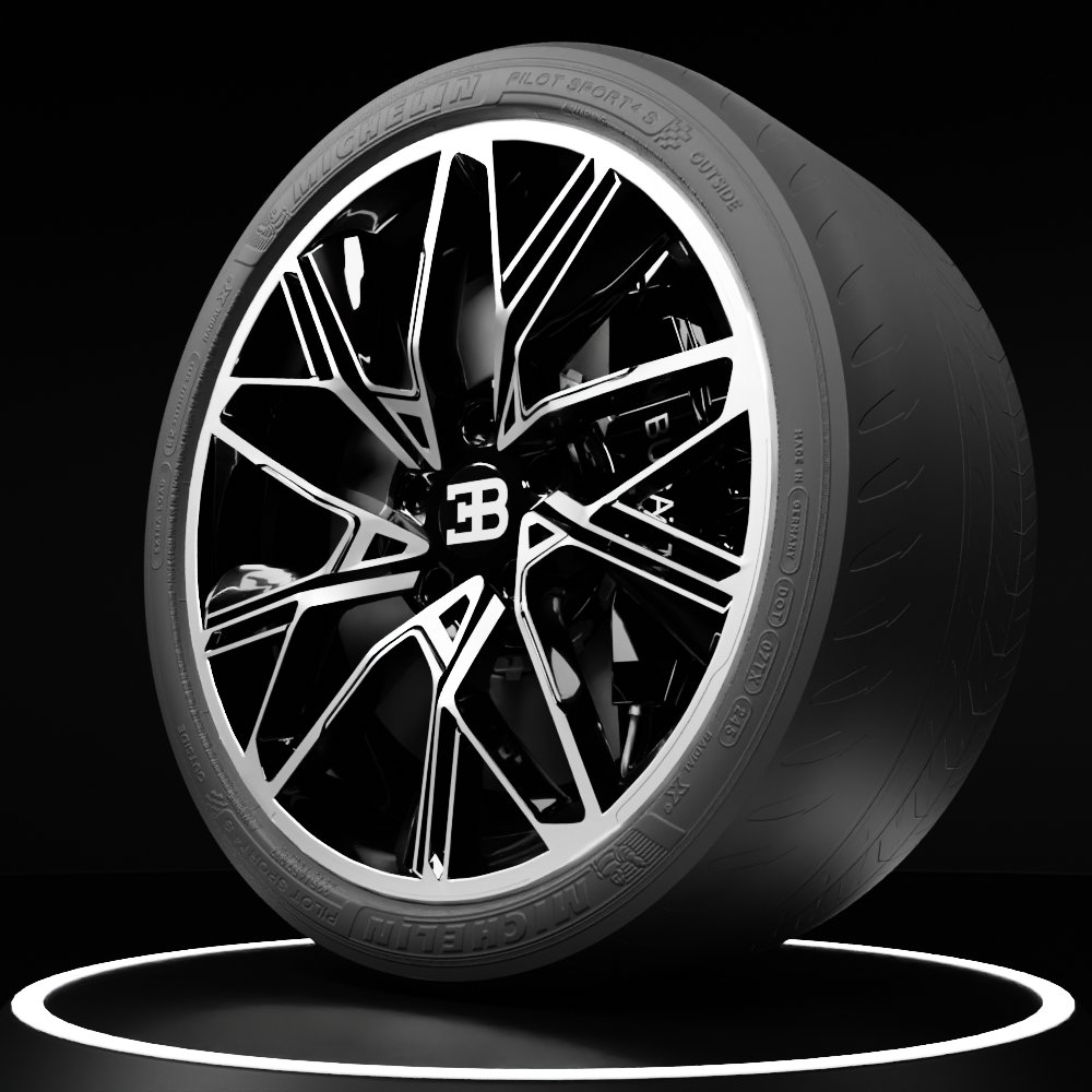 Bugatti Tyre | FREE Vehicle Parts models | BlenderKit