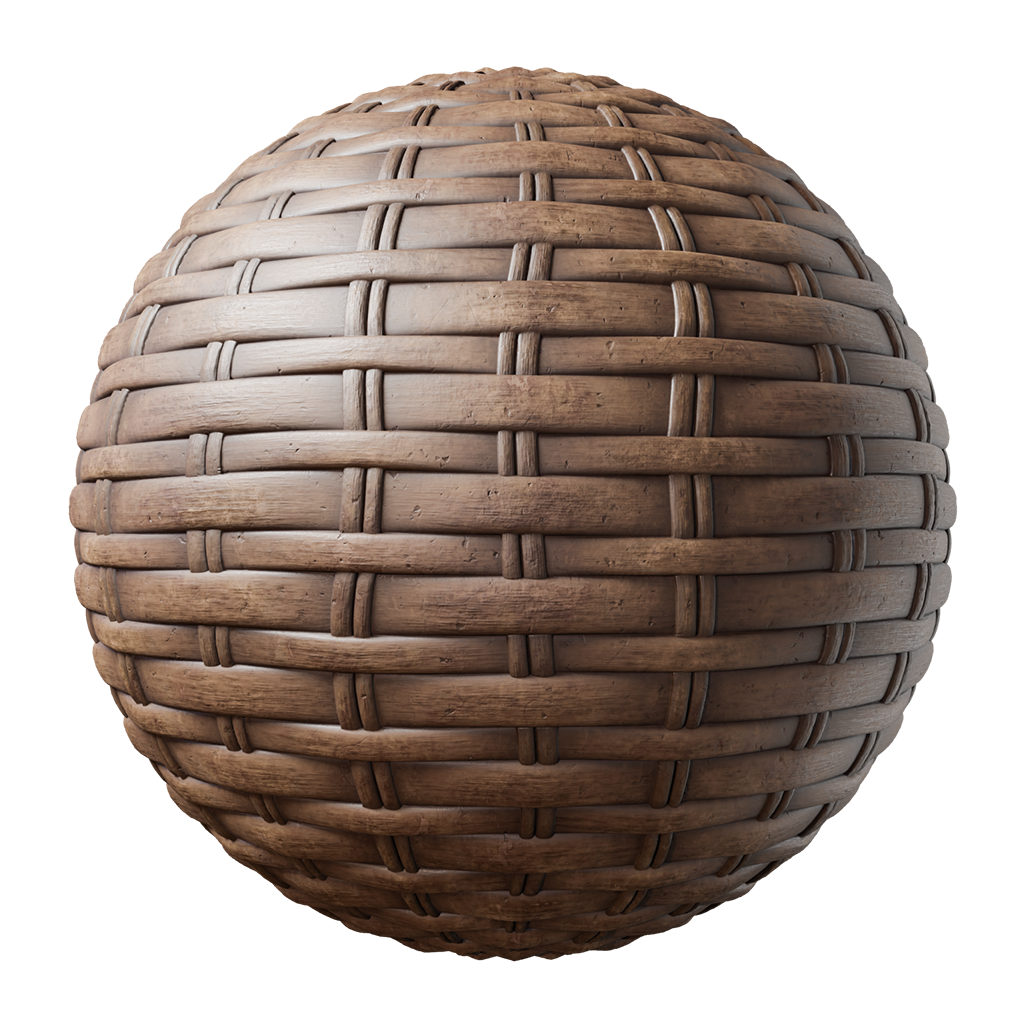 Wicker basket | FREE wood materials | BlenderKit