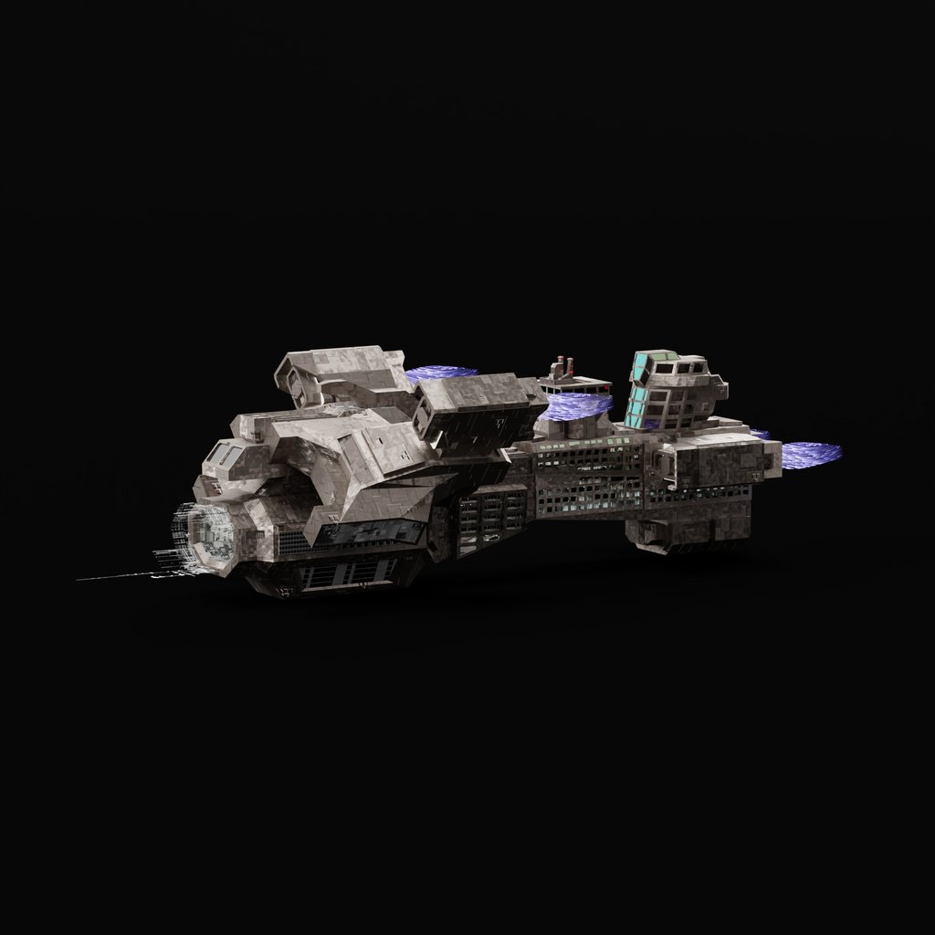 Heavy Space Cruise Ship | FREE Spacecraft models | BlenderKit