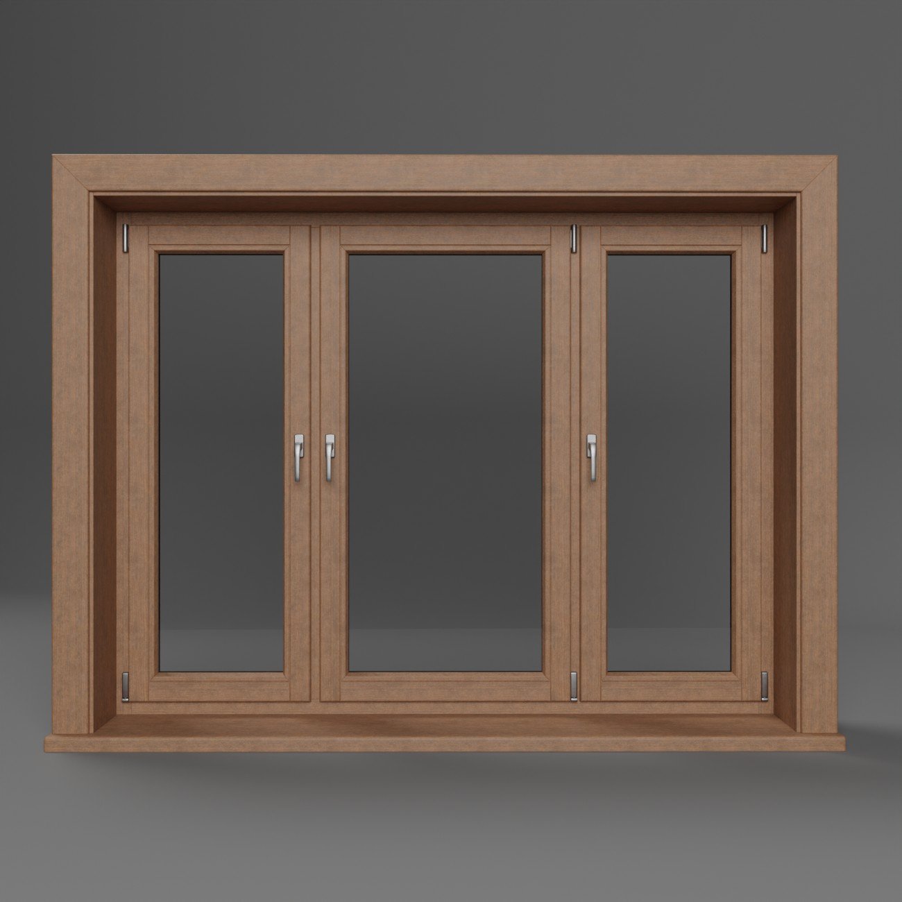 Wood Windows 05 | Windows models | BlenderKit