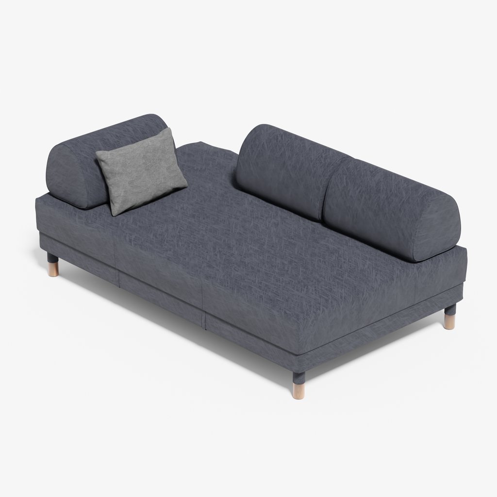 The FLOTTEBO sofabed. | Sofas models | BlenderKit