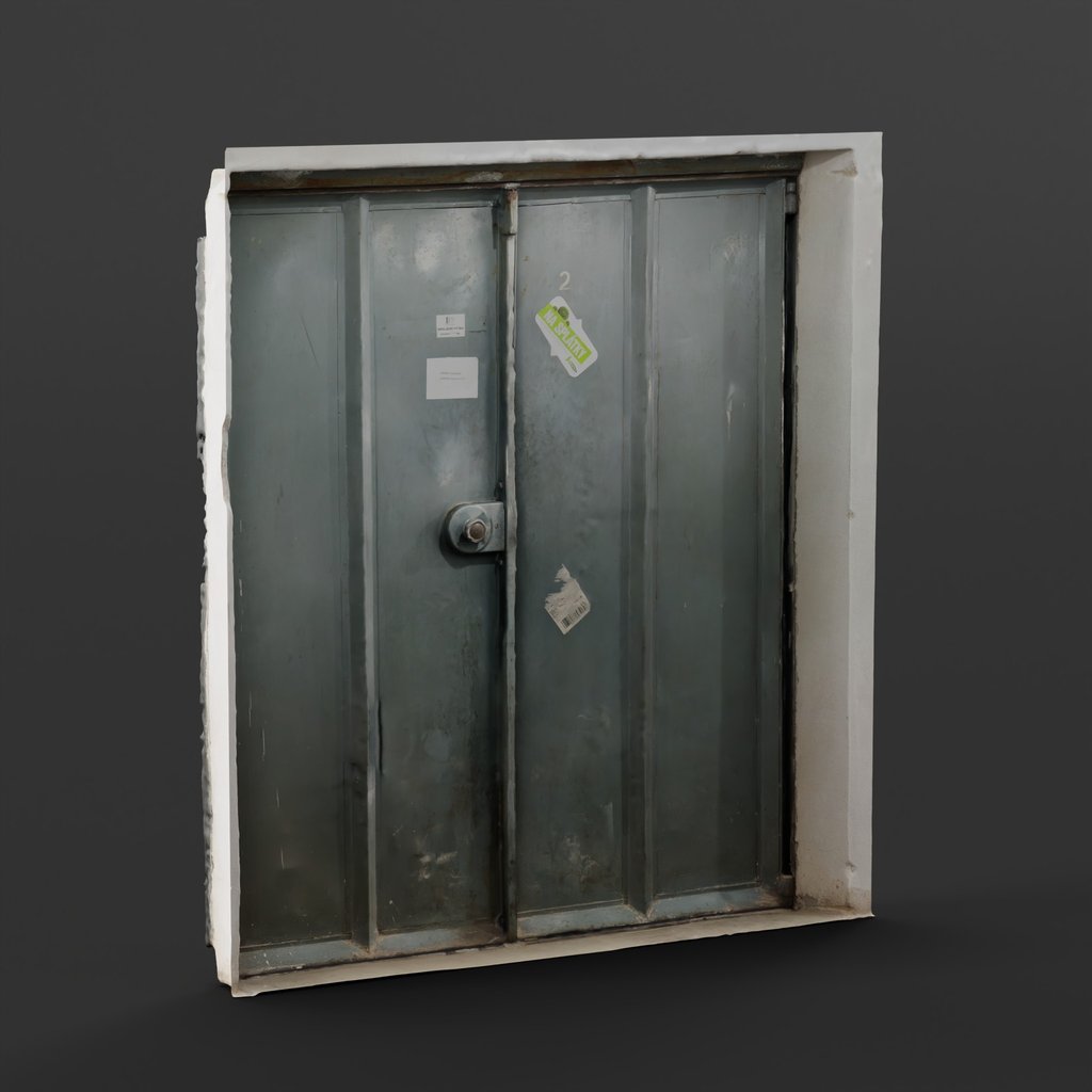 Industrial elevator doors 3D Scanned | FREE Doors models | BlenderKit