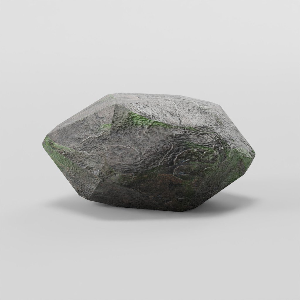 Low-poly Boulder Rock | Terrains models | BlenderKit