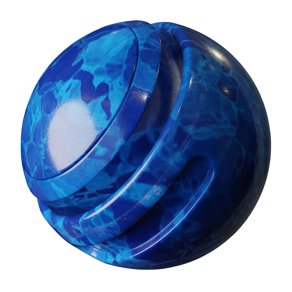 Crystal blue glass | FREE glass materials | BlenderKit