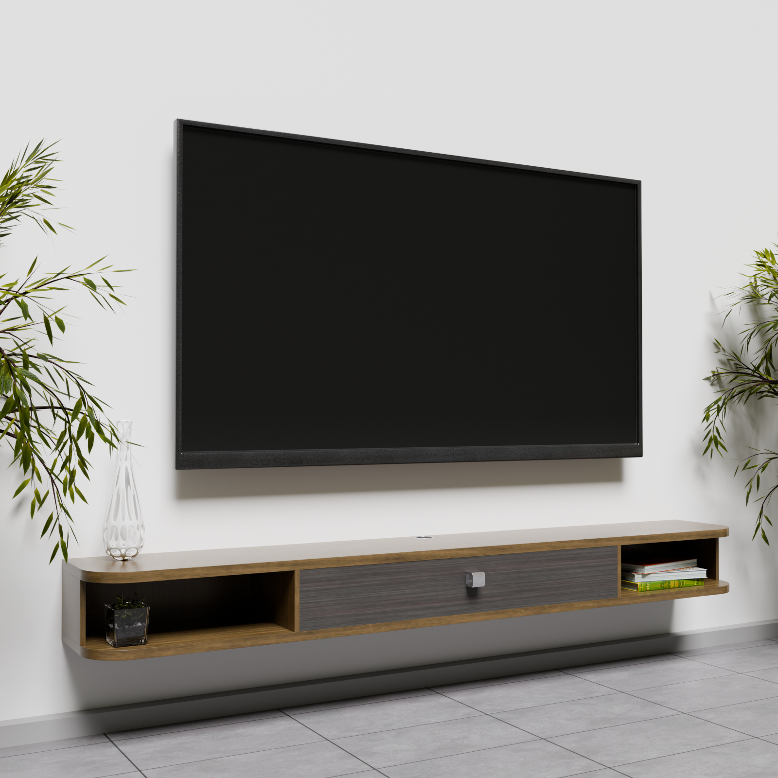 Slim Floating Tv Stand | FREE TV Cabinets models | BlenderKit