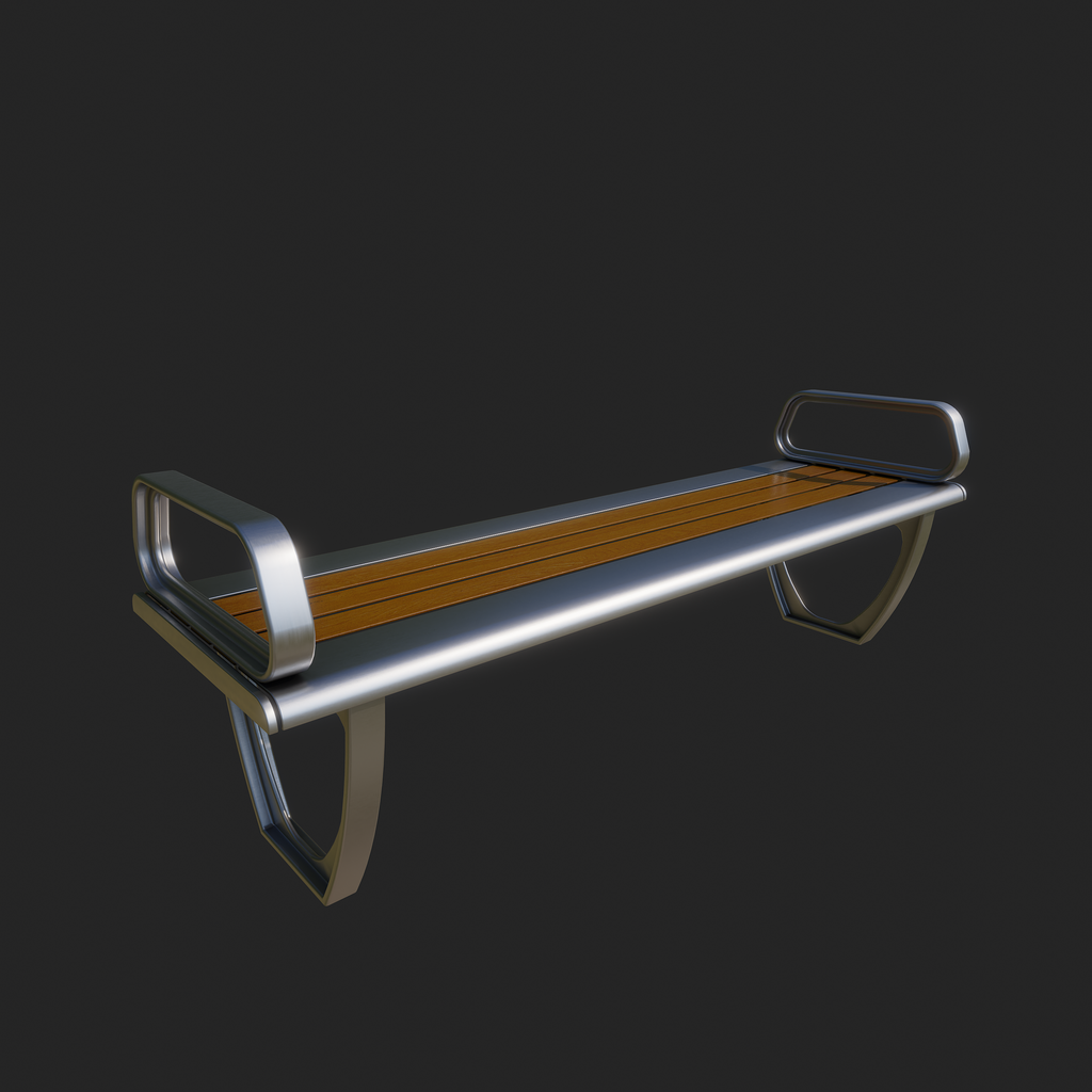 Bench 2B | Benches models | BlenderKit