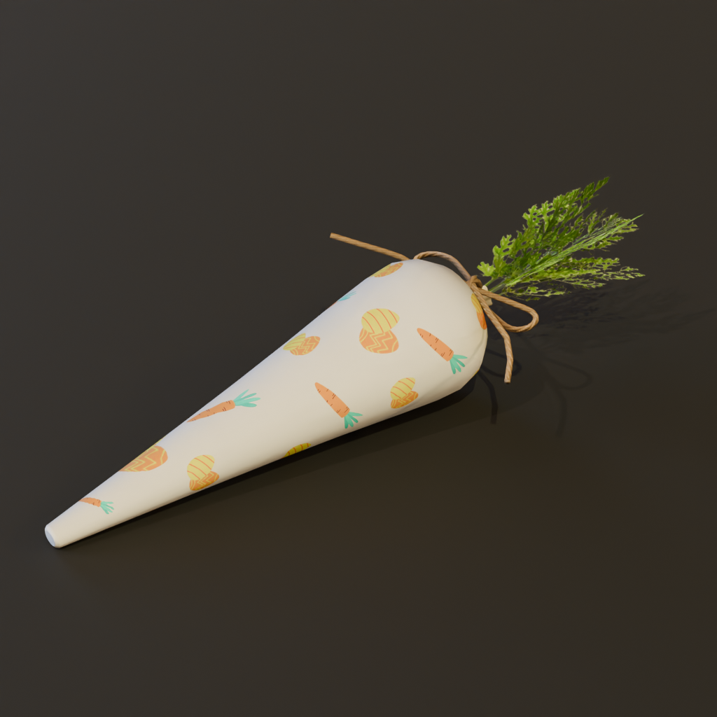 Easter Wrapped Carrot Eggs | Holiday Decorations models | BlenderKit