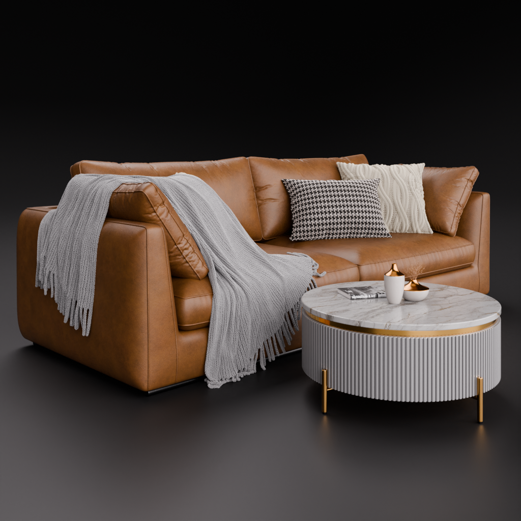 Sofa Richard Leather | Sofas models | BlenderKit