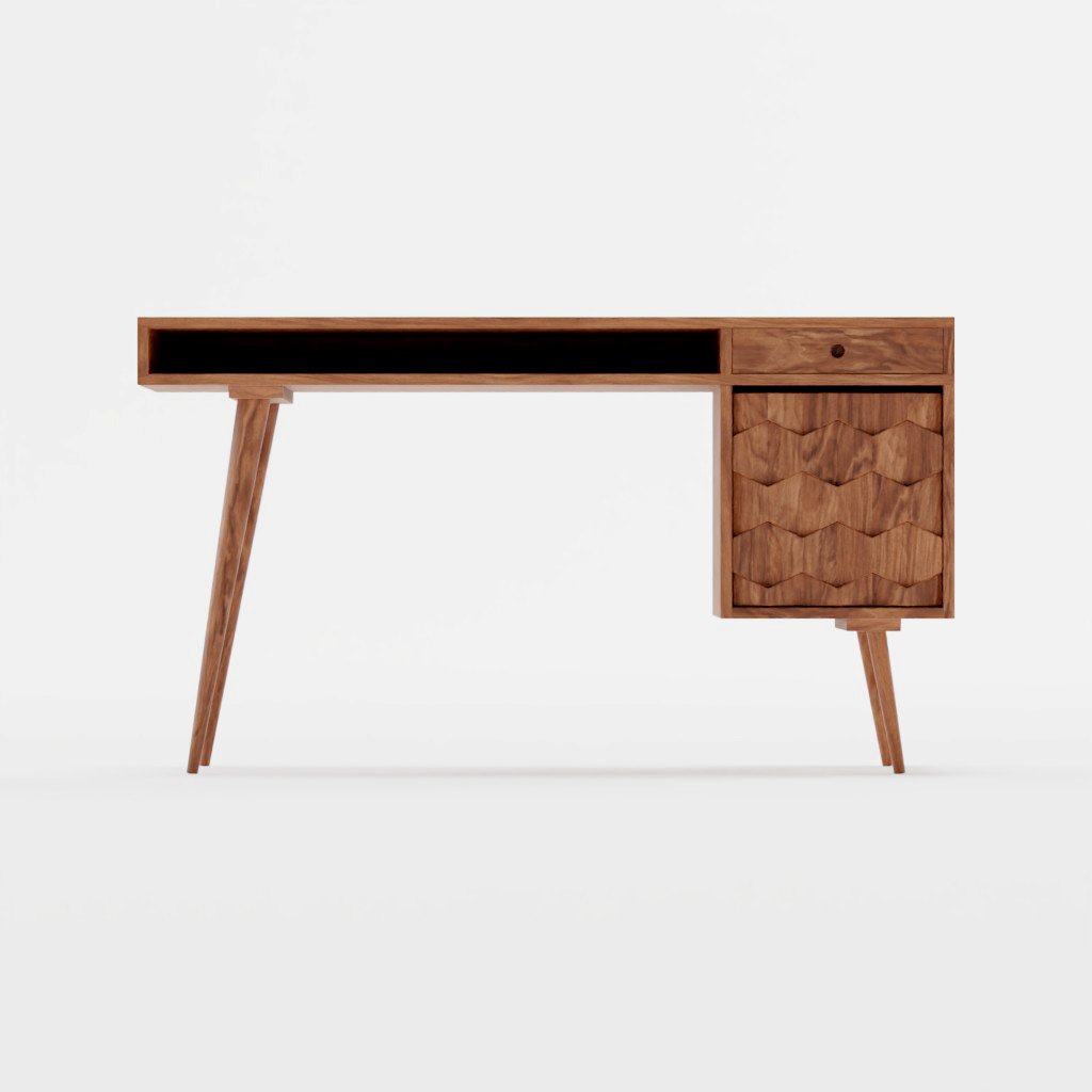 Wood Pattern Task Desk | Tables models | BlenderKit
