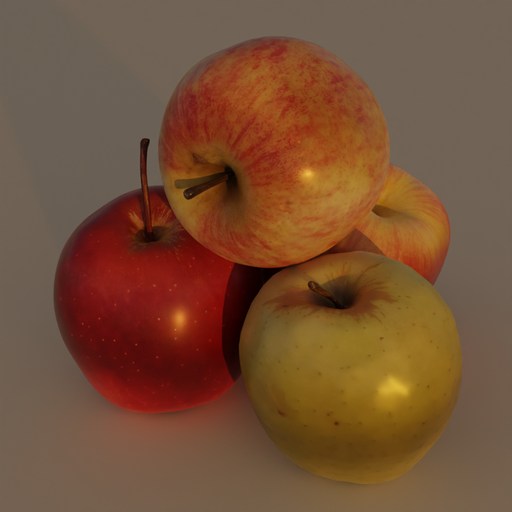 4 Apples | FREE Fruit & Vegetables models | BlenderKit