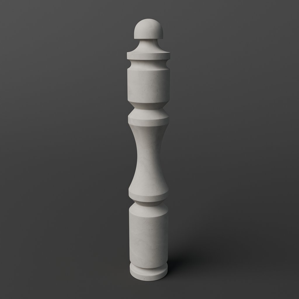 Marble Baluster | Facades models | BlenderKit